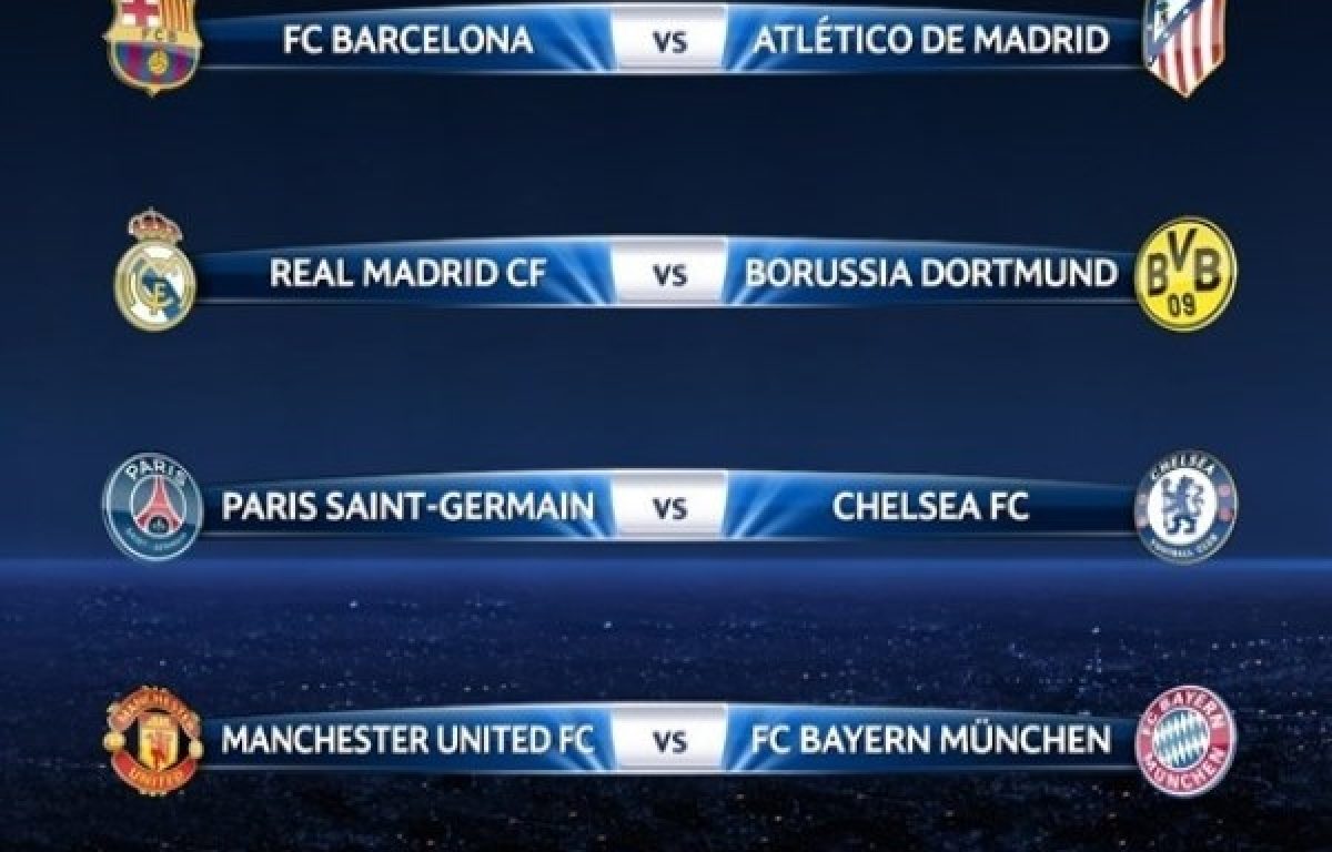 Así quedaron los cuartos de final de la Champions