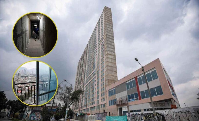 detalle del edificio angosto de la calle 26 con carrera 30