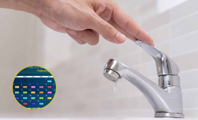 turnos de racionamiento de agua del 24 de febrero al 2 de marzo